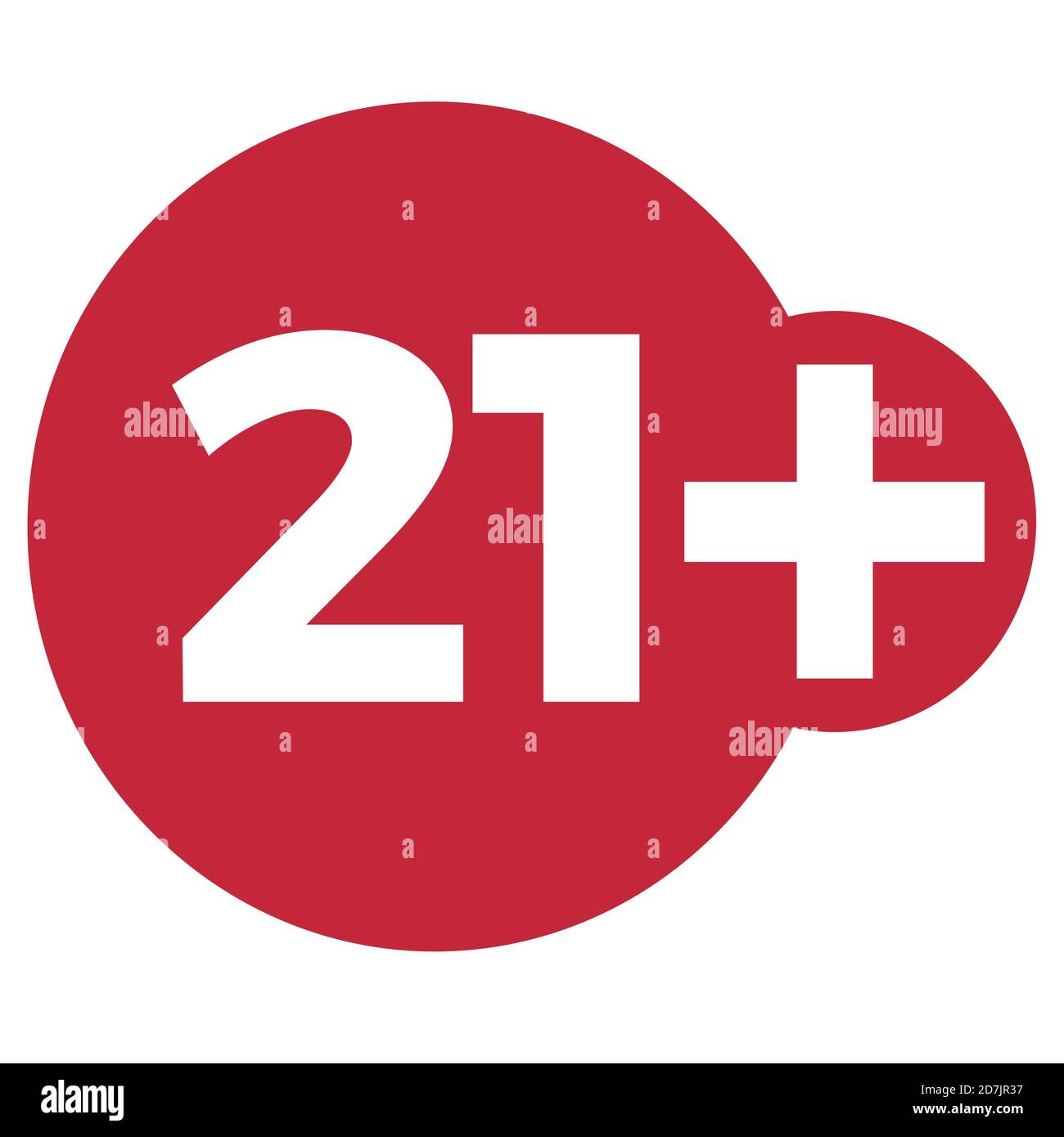 Red drop icon circle with age limit 21 Stock Vector Image & Art - Alamy