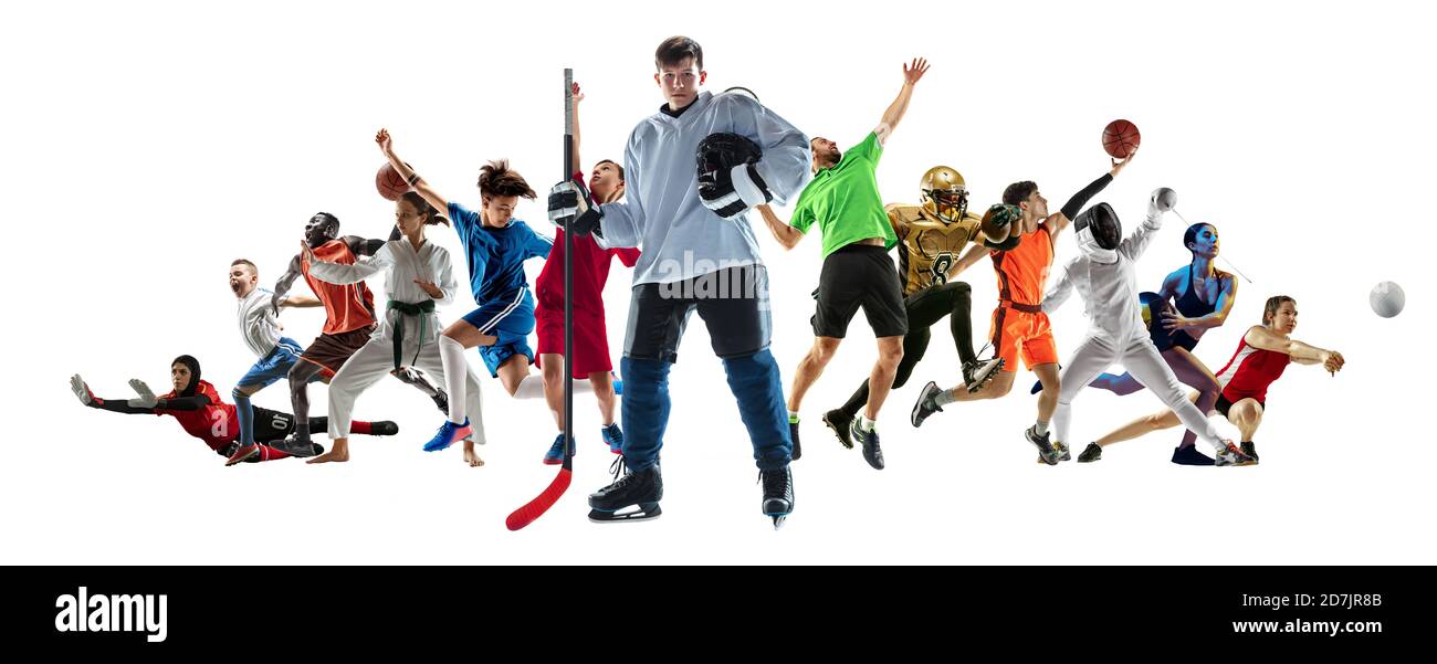 Professionele Sportcollage Collage Van Verschillende Professionele