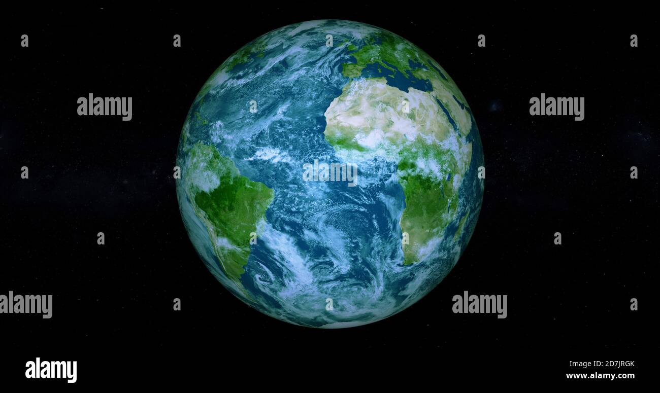 Beautiful photo realistic 3d earth on space. .front view of the earth ...