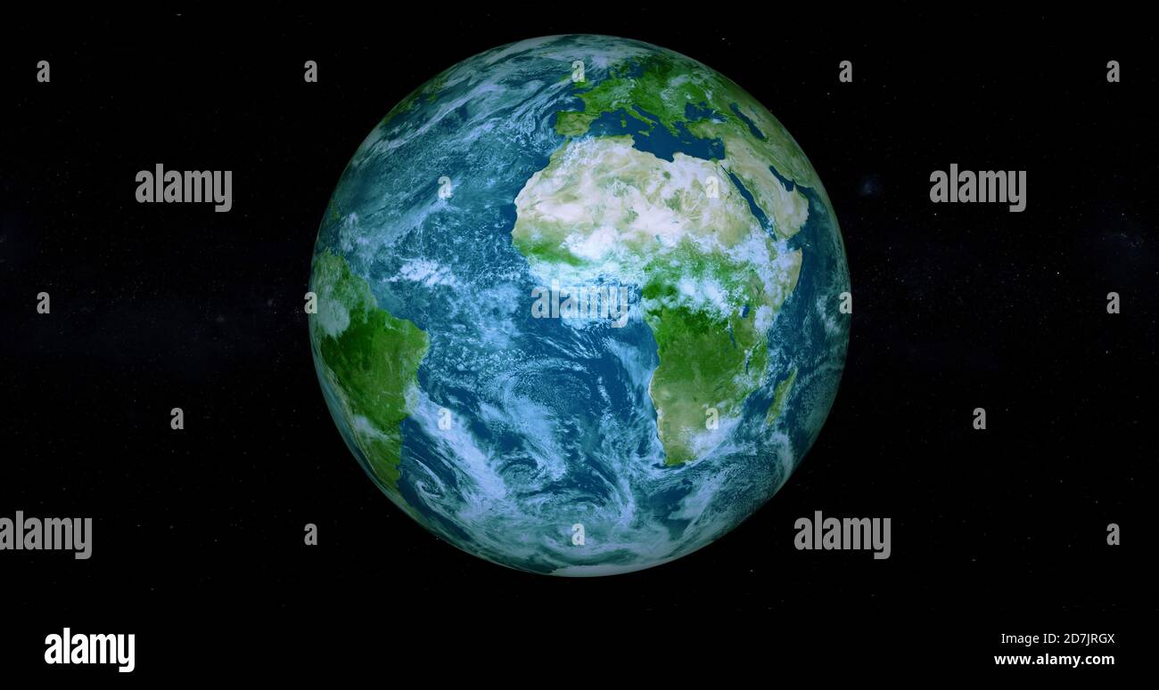 Beautiful photo realistic 3d earth on space. .front view of the earth ...