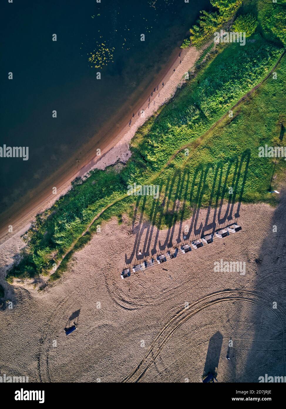 Birds eye beach shadow hi-res stock photography and images - Alamy