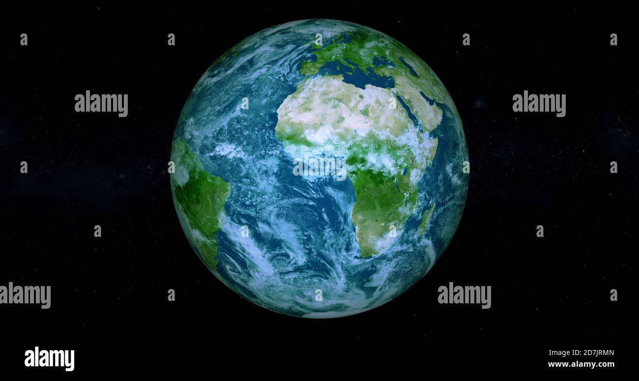 Beautiful photo realistic 3d earth on space. .front view of the earth ...