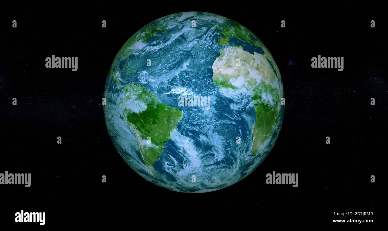 Beautiful photo realistic 3d earth on space. .front view of the earth ...