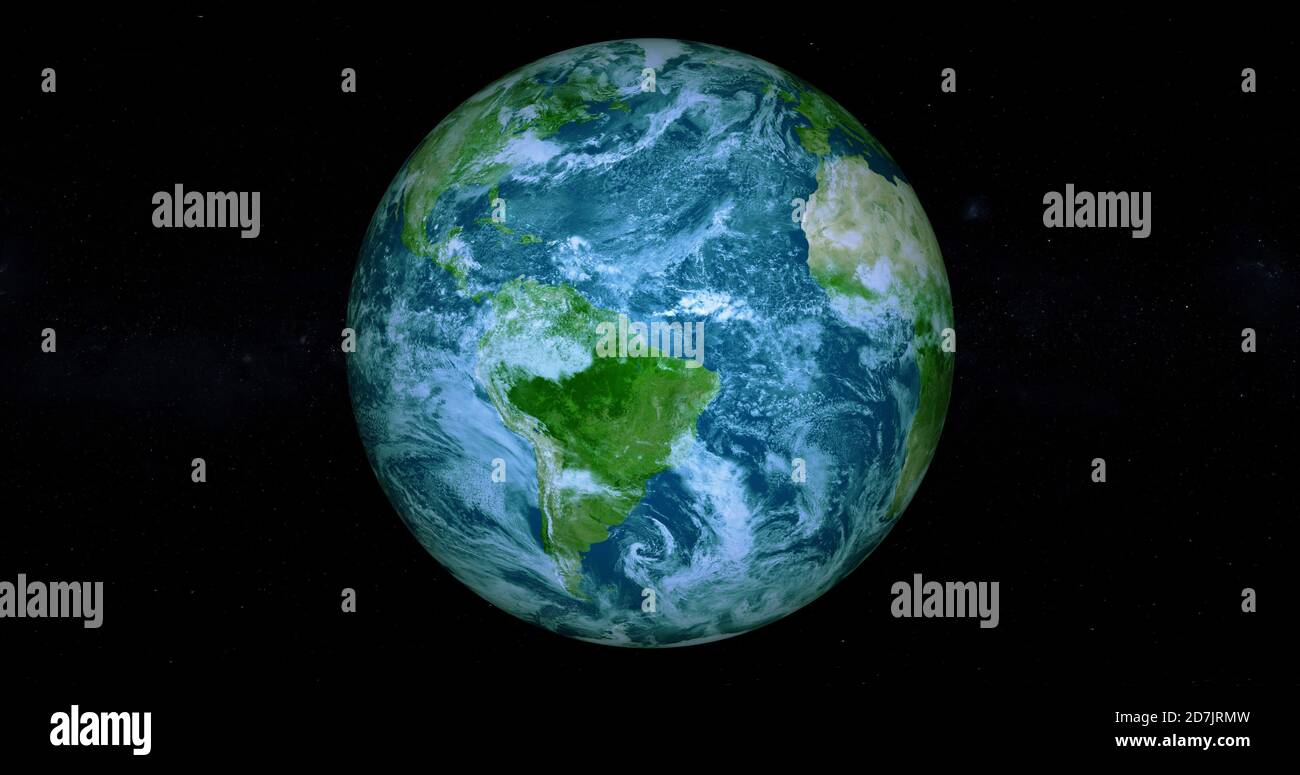 Beautiful photo realistic 3d earth on space. .front view of the earth ...