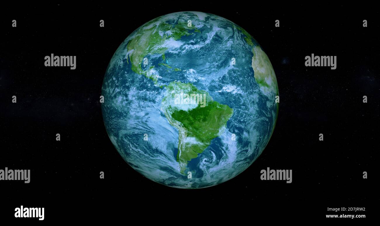 Beautiful photo realistic 3d earth on space. .front view of the earth ...