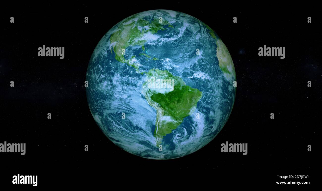 Beautiful photo realistic 3d earth on space. .front view of the earth ...