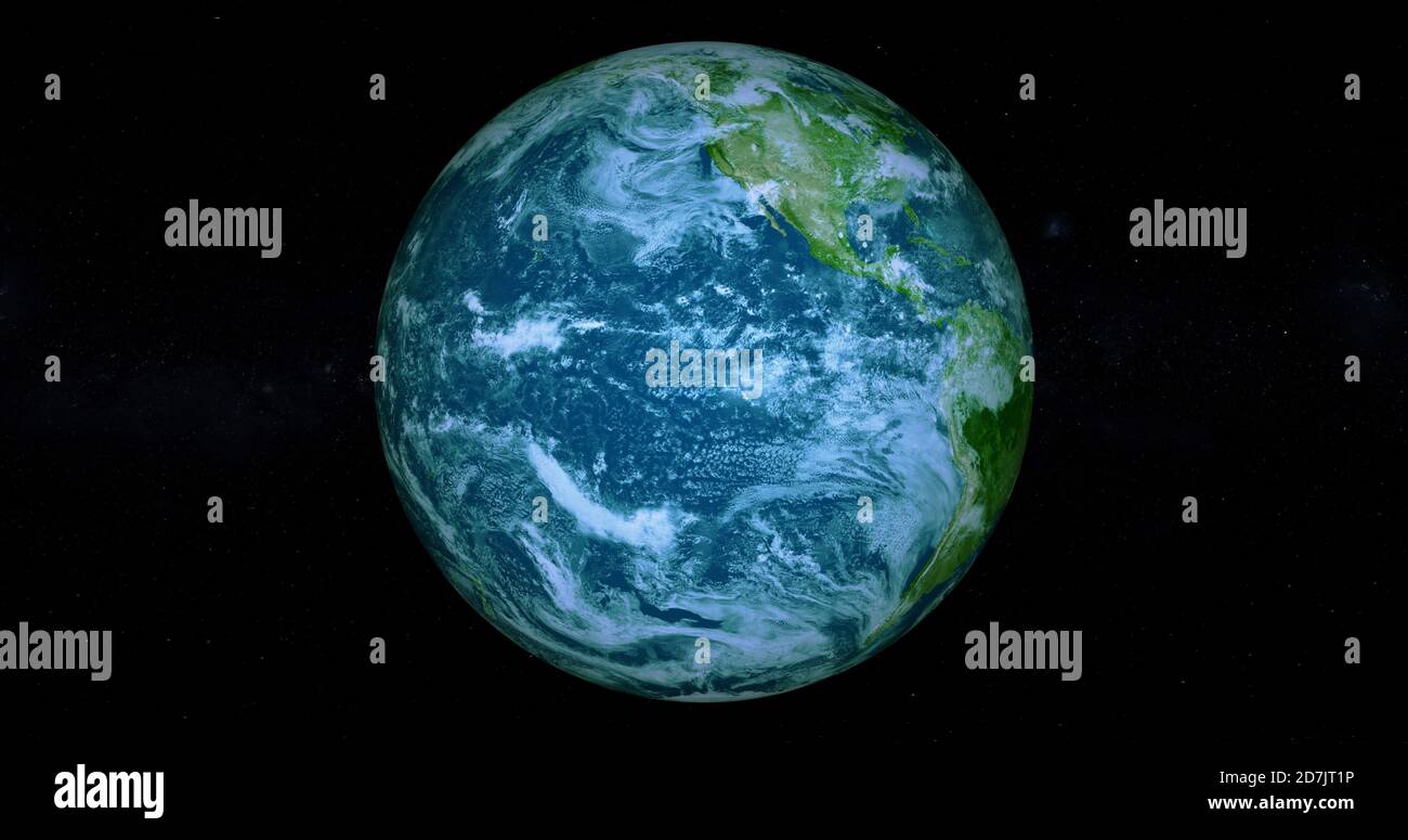 Beautiful photo realistic 3d earth on space. .front view of the earth ...