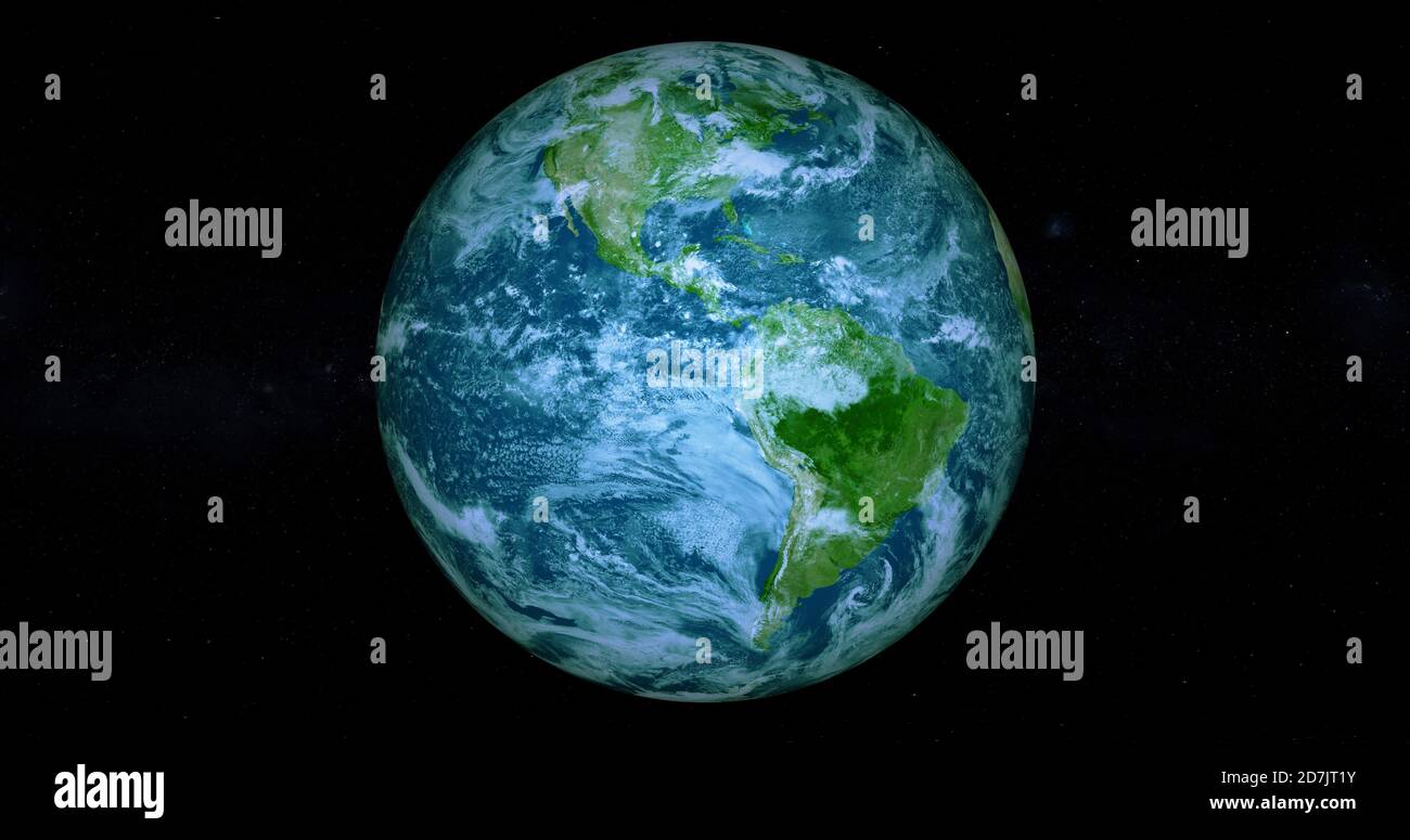 Beautiful photo realistic 3d earth on space. .front view of the earth ...
