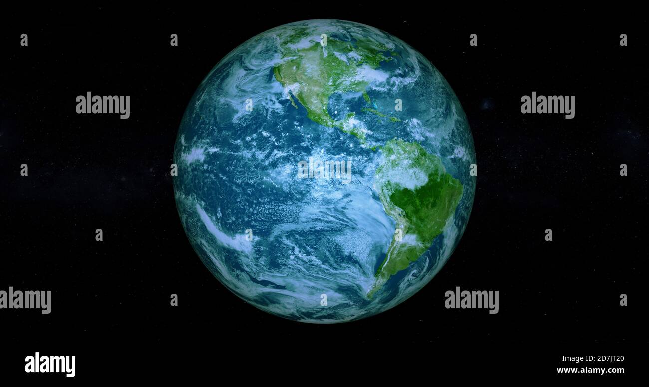 Beautiful photo realistic 3d earth on space. .front view of the earth ...