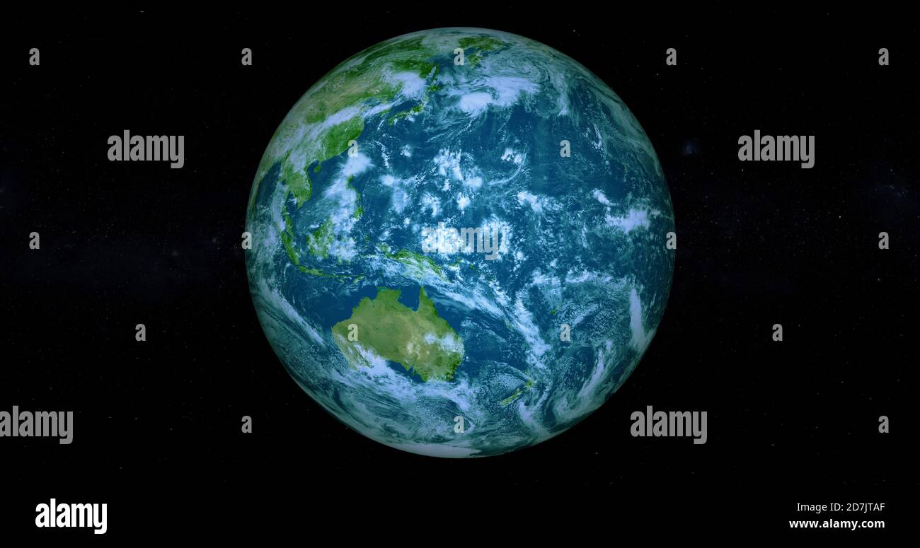 Beautiful photo realistic 3d earth on space. .front view of the earth ...