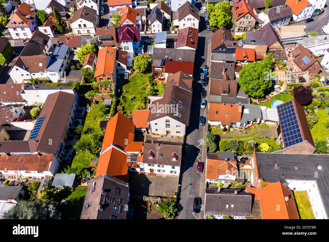Aerial view solar roof germany hi-res stock photography and images - Alamy