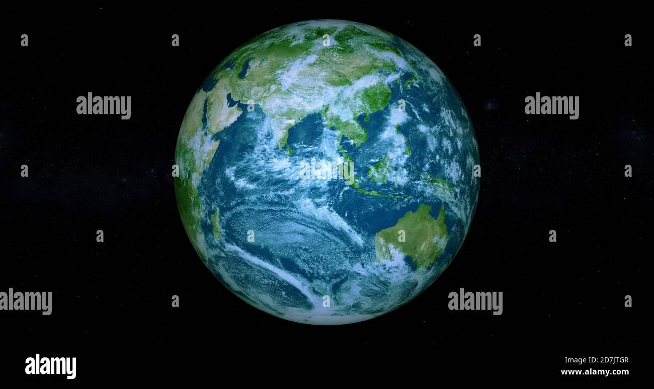 Beautiful photo realistic 3d earth on space. .front view of the earth ...