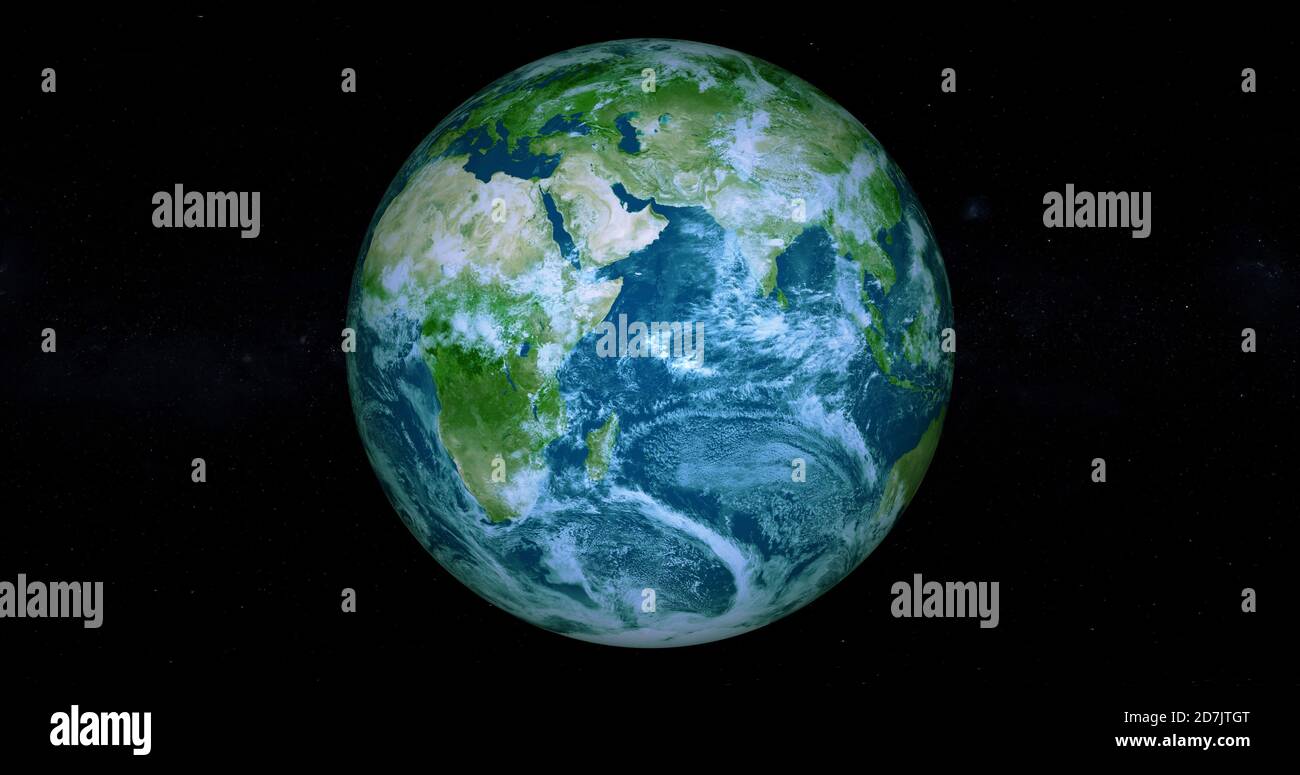 Beautiful photo realistic 3d earth on space. .front view of the earth ...