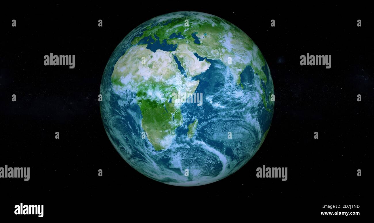 Beautiful photo realistic 3d earth on space. .front view of the earth ...