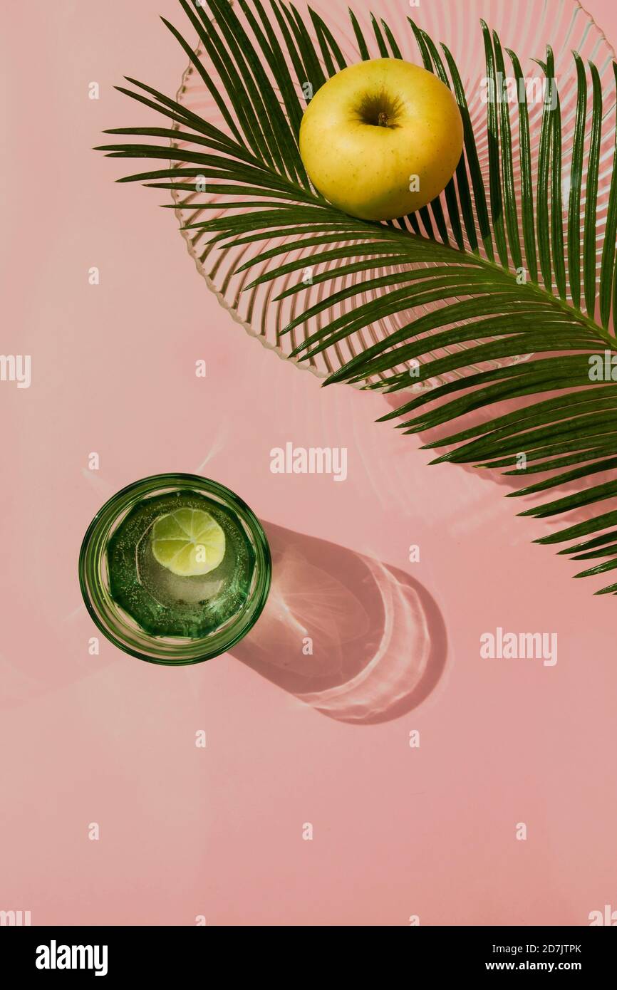 Overhead shot apple water hi-res stock photography and images - Alamy