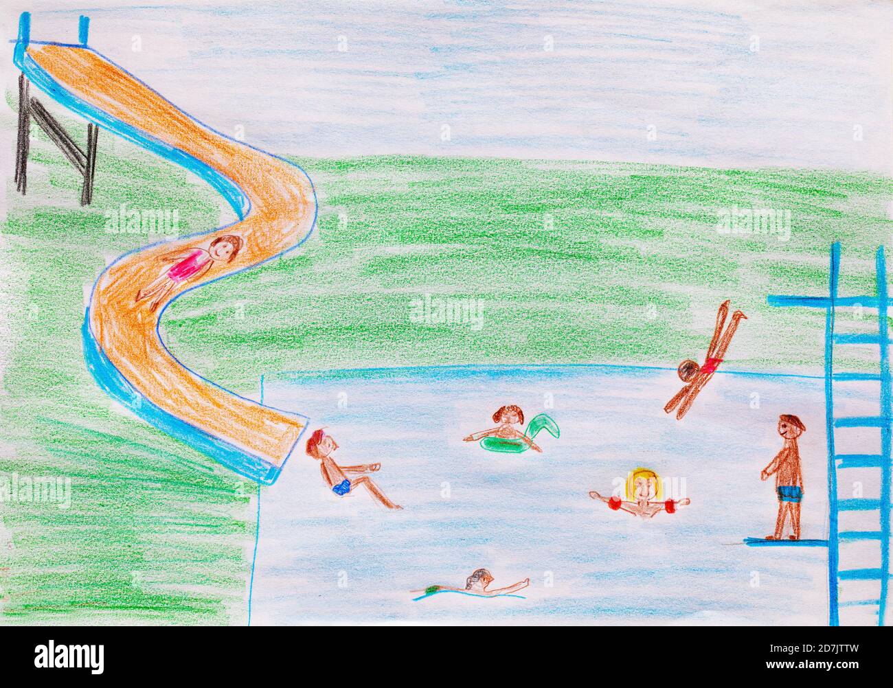 Swimming pool drawing hi-res stock photography and images - Alamy