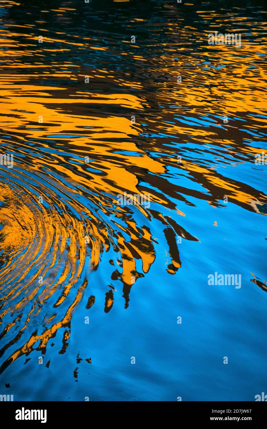 Reflections on shiny surface of river main hi-res stock photography and ...