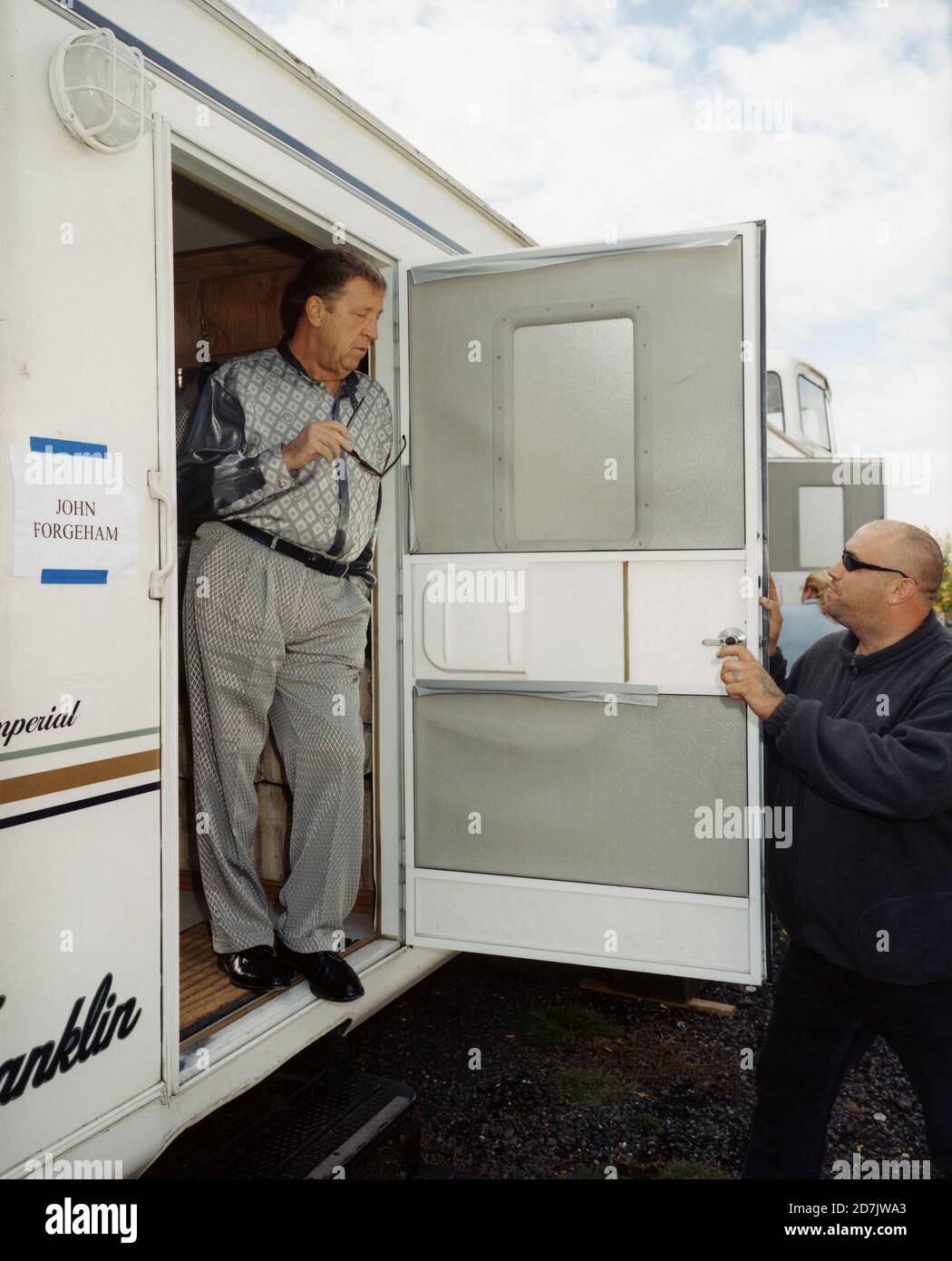 John Forgeham, who plays Frank Laslett, in his trailer on set of ...