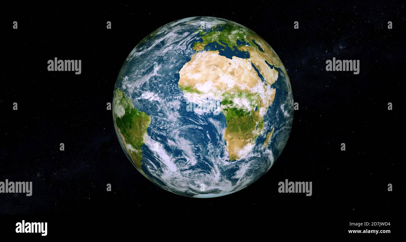 Beautiful photo realistic 3d earth on space. .front view of the earth ...