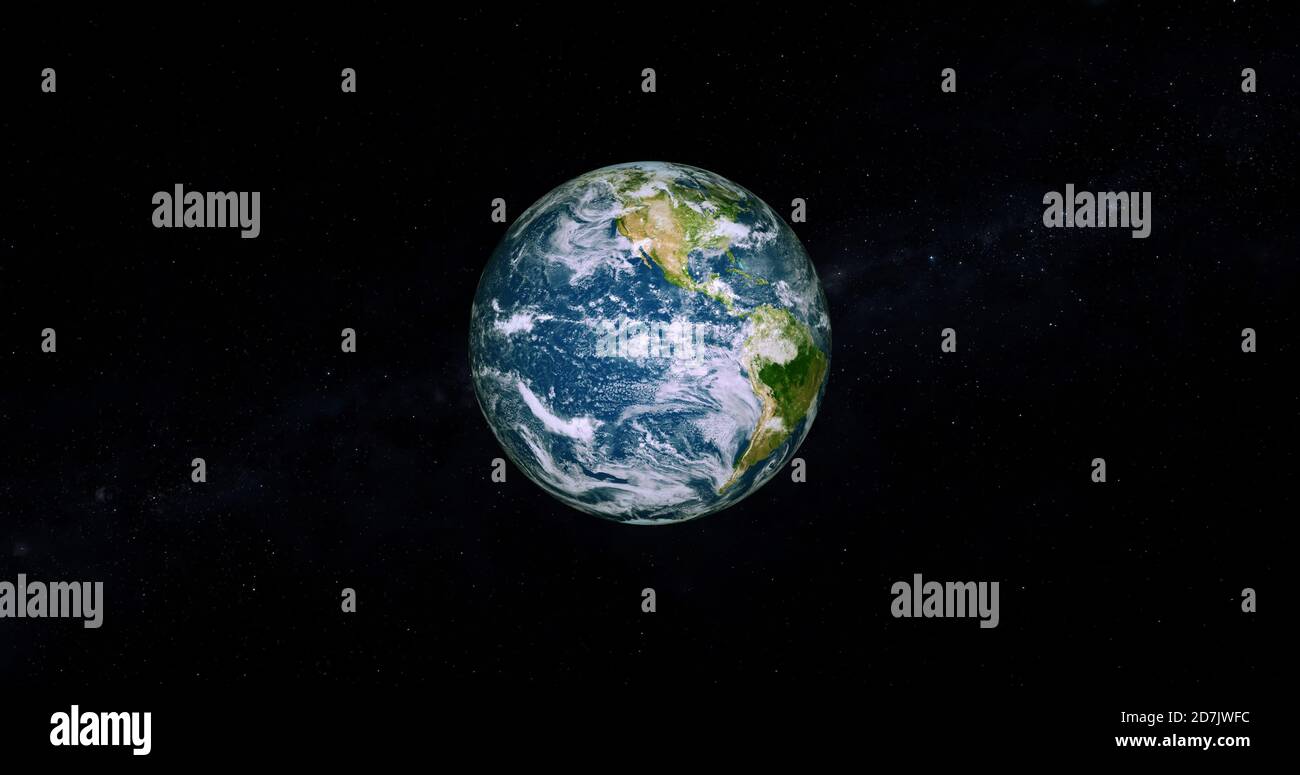 Beautiful photo realistic 3d earth on space. .front view of the earth ...