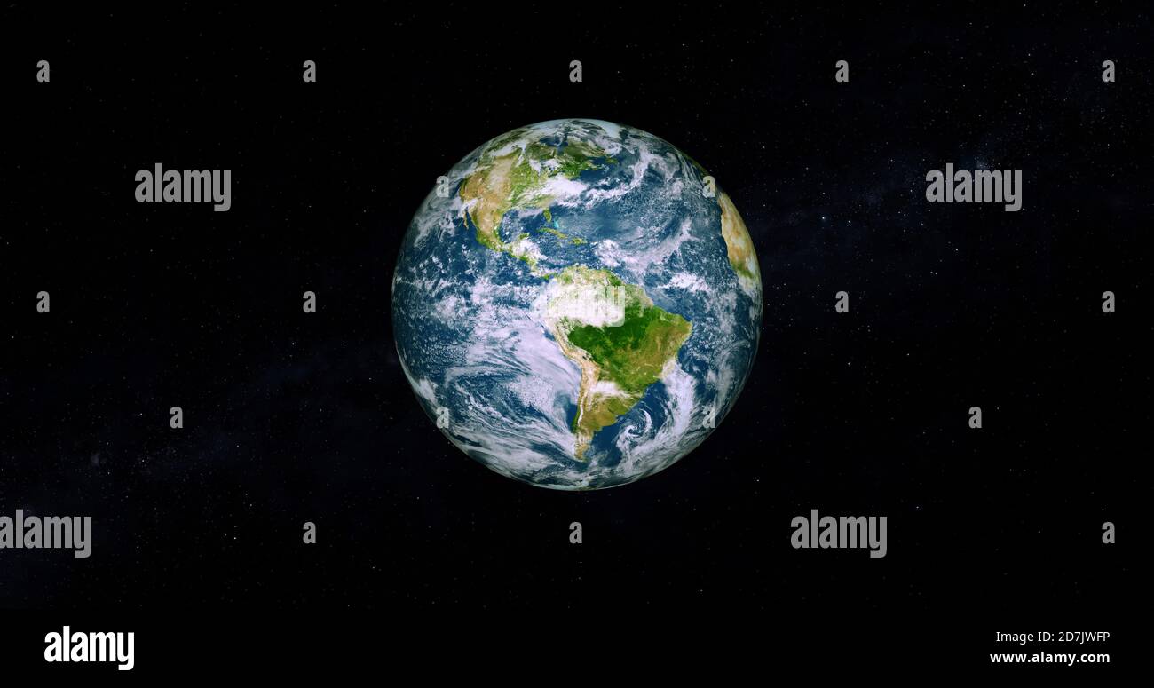 Beautiful photo realistic 3d earth on space. .front view of the earth ...