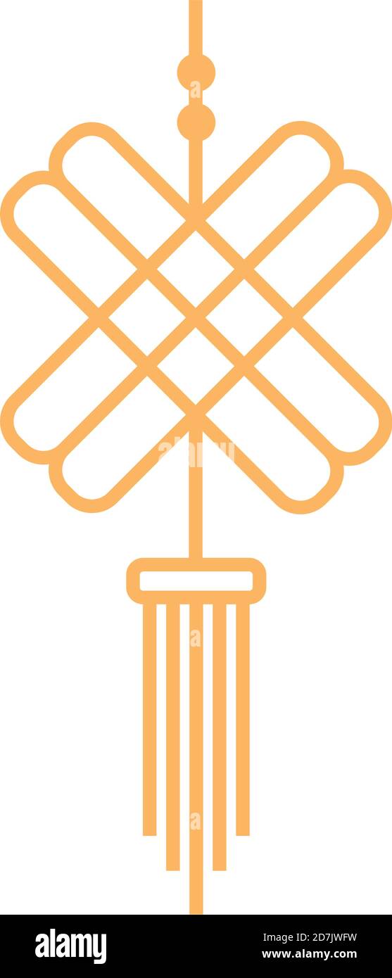 japanese hanging ornament oriental element decoration vector ...