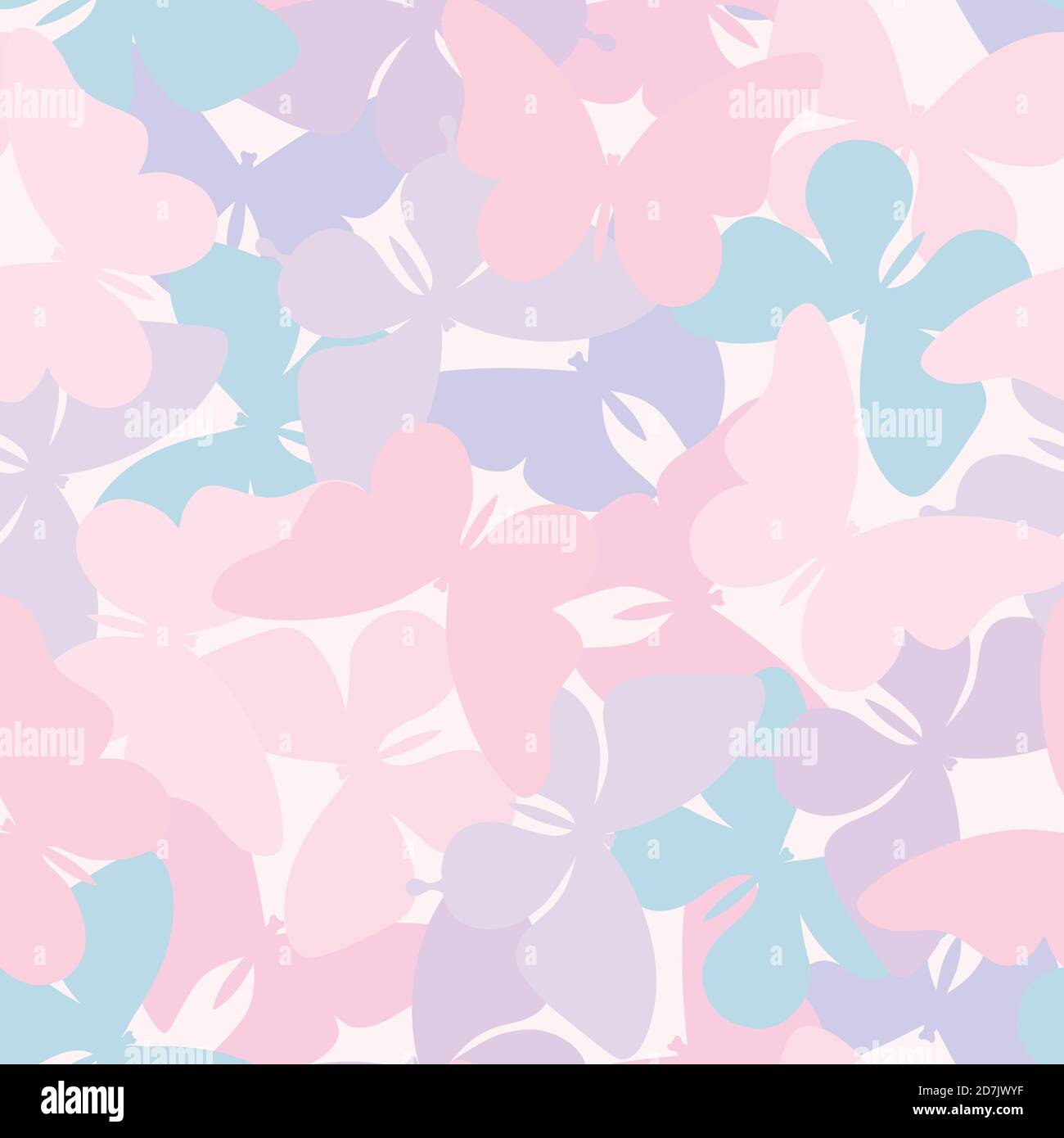 Vector butterfly seamless repeat pattern design background. Pastel ...