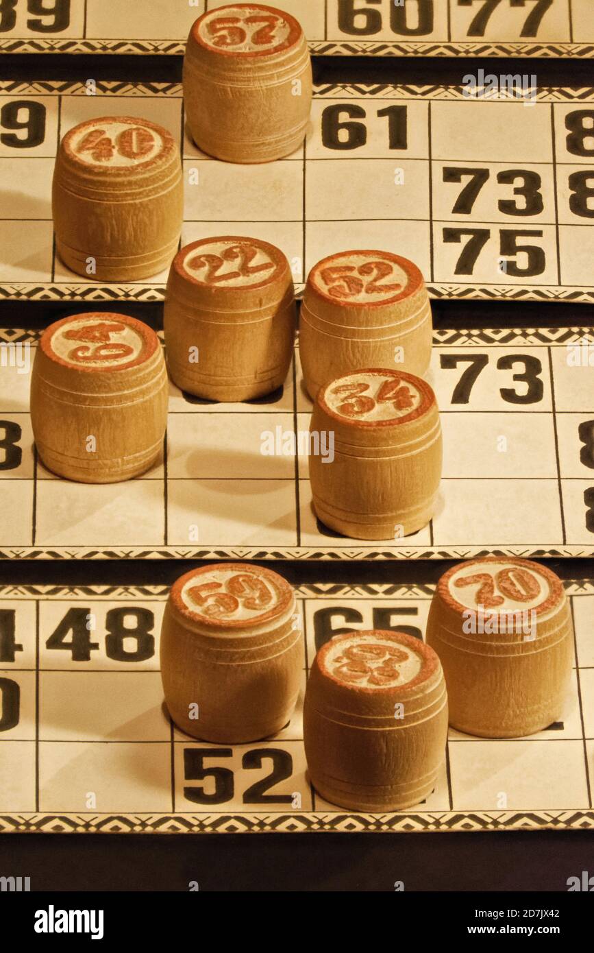 Photo lotto, table lotto, lotto game Stock Photo - Alamy