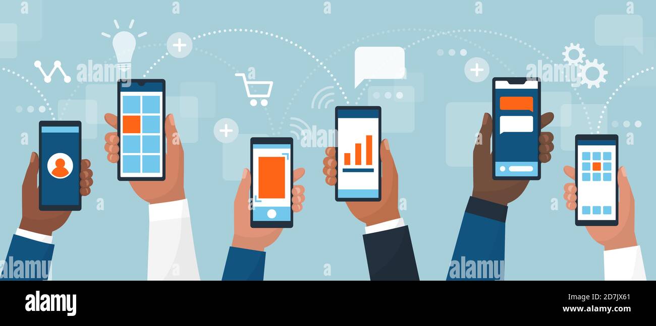 Communication multiethnic people crowd Stock Vector Images - Alamy