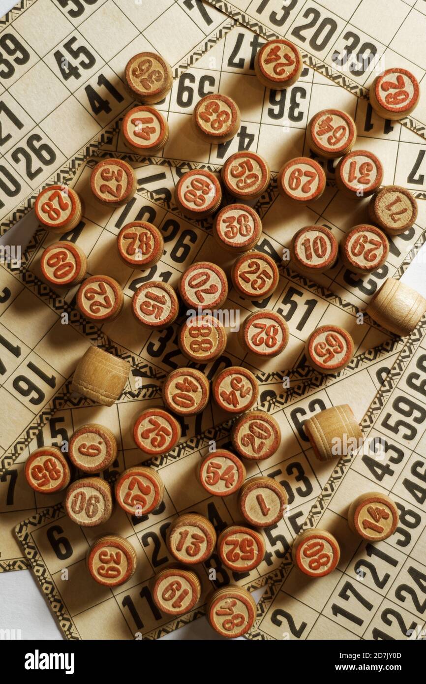 Photo lotto, table lotto, lotto game Stock Photo - Alamy