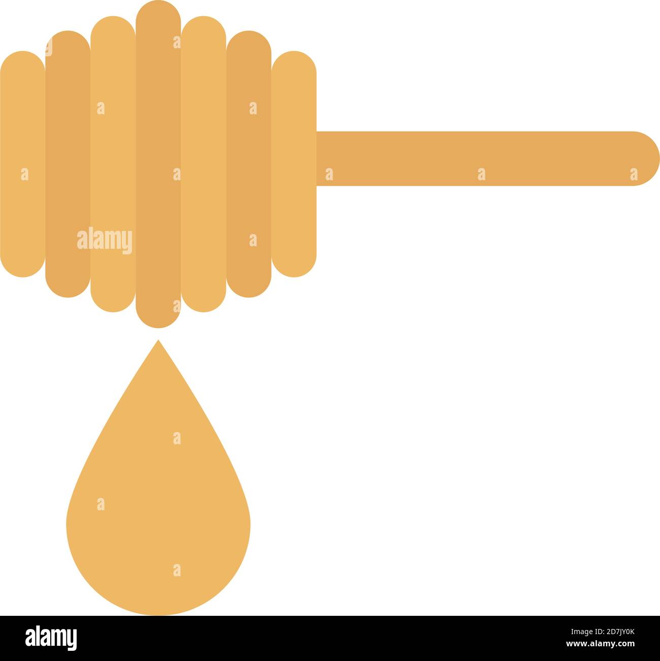 honey spoon drop falling flat icon vector illustration Stock Vector ...