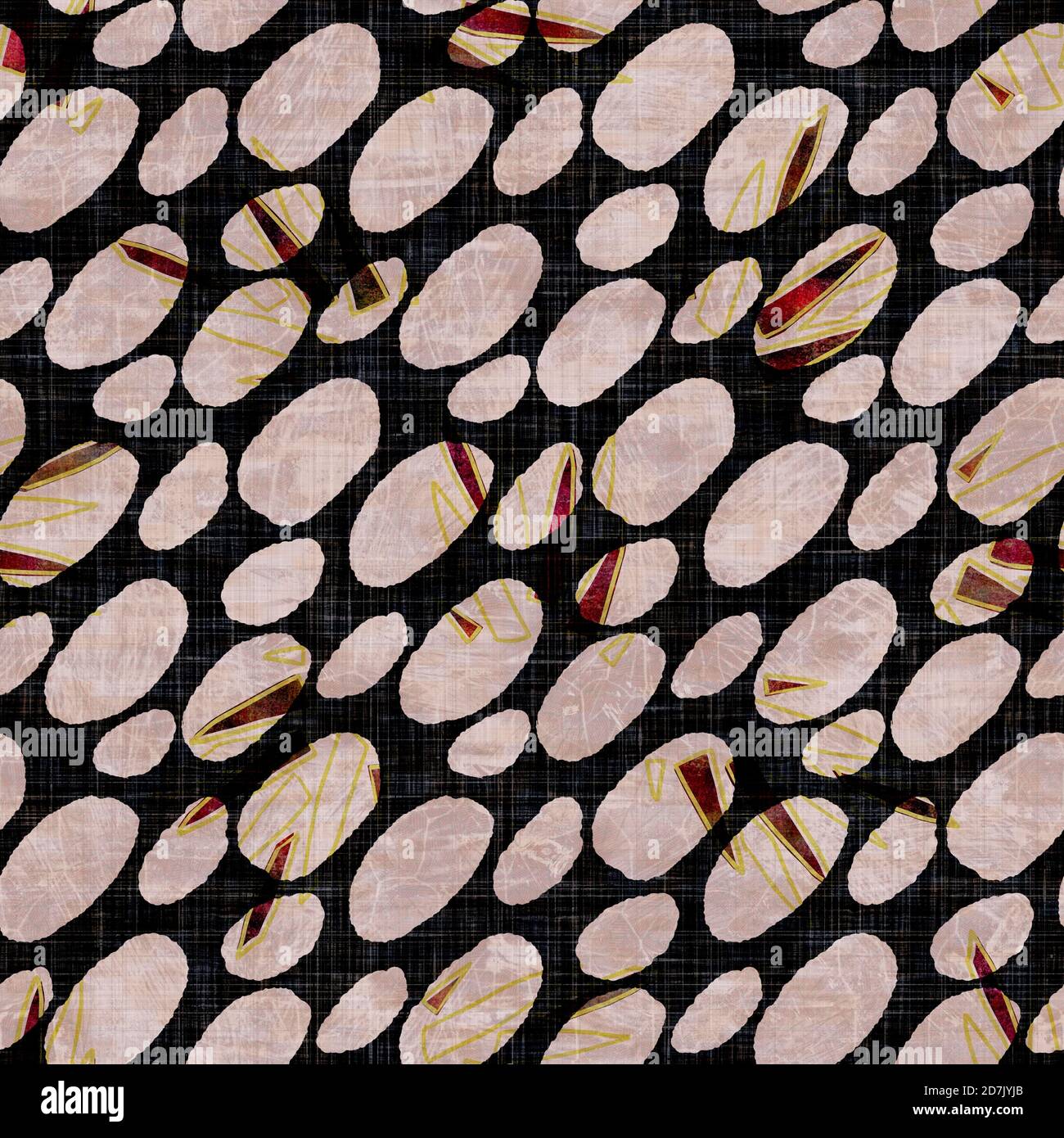 Seamless dark spotted block print background. Boho ethnic soft ...