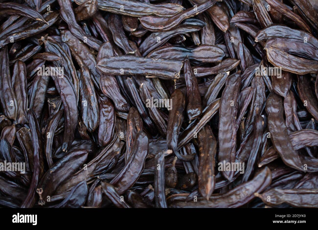 Top view of a heap of locust bean Stock Photo - Alamy