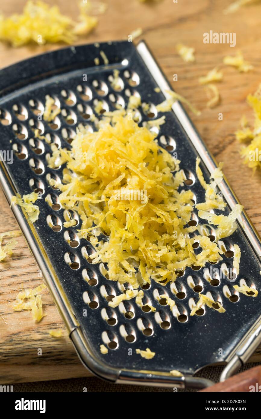 Raw Yellow Organic Lemon Zest Ready to Cook With Stock Photo - Alamy