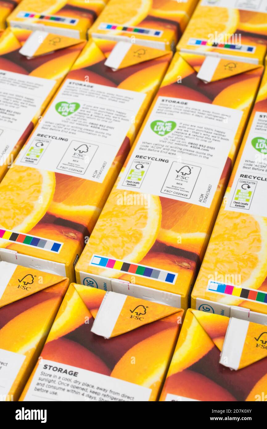 Colour registration strip on ASDA food packaging. For CMYK process ...