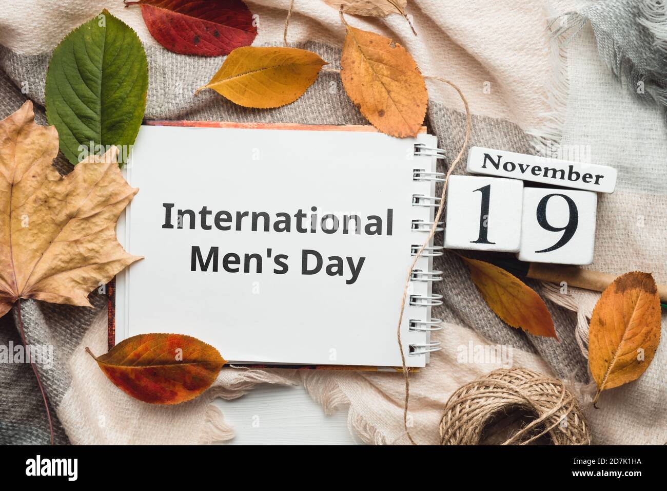International Men Day of autumn month calendar November Stock Photo - Alamy