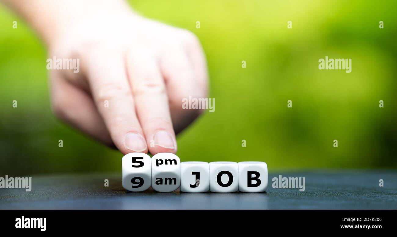 Symbol for a typical 9am to 5pm job Stock Photo - Alamy