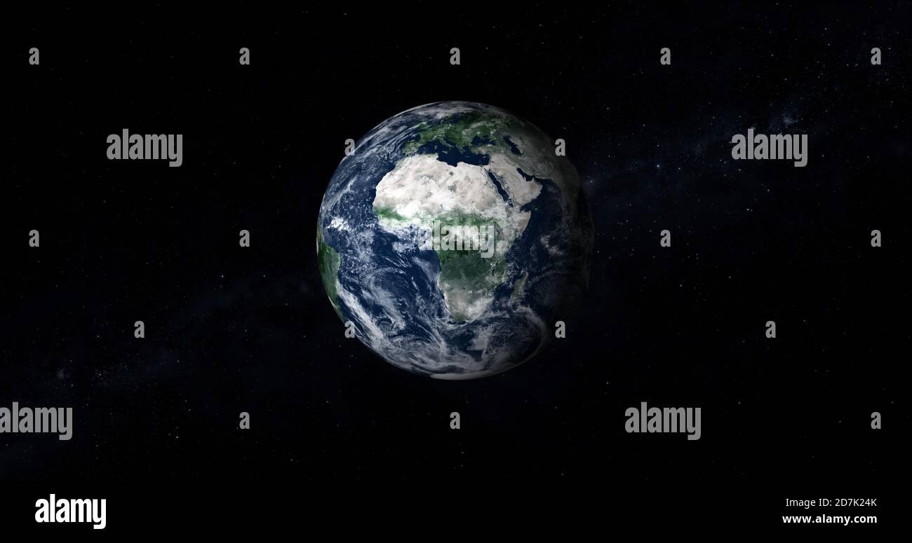 Beautiful photo realistic 3d earth on space. .front view of the earth ...