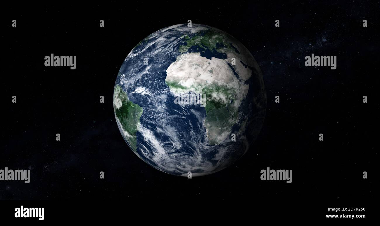 Beautiful photo realistic 3d earth on space. .front view of the earth ...
