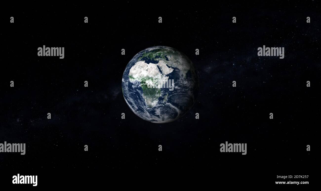Beautiful photo realistic 3d earth on space. .front view of the earth ...