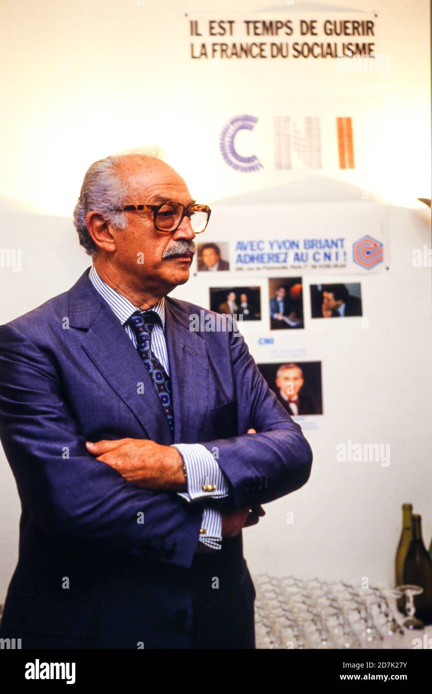 Jacques Medecin attends CNI rally, Lyon, France Stock Photo - Alamy