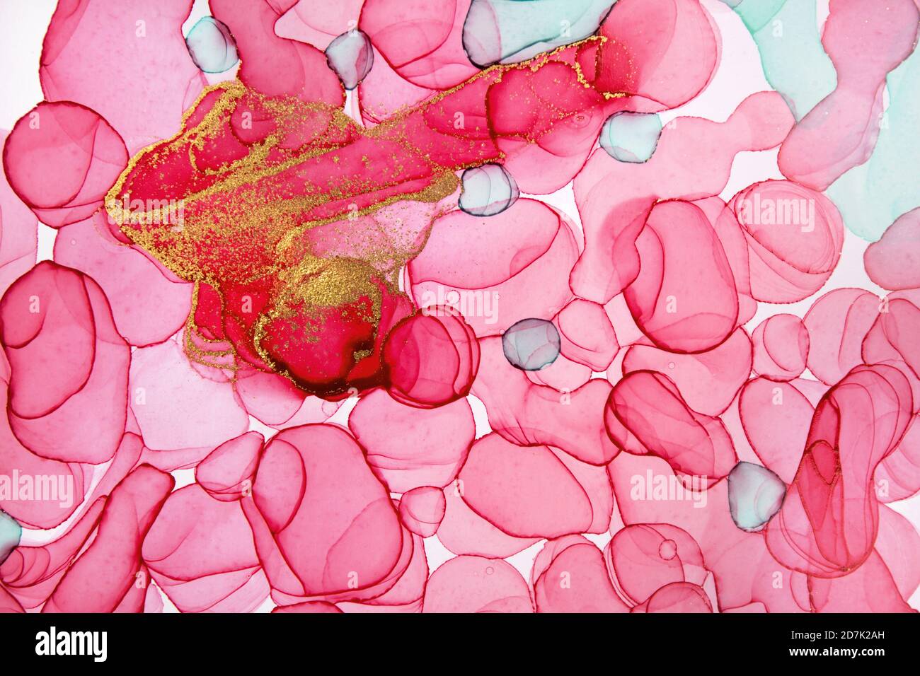 Green and pink pattern isolated on white background. Transparent ...