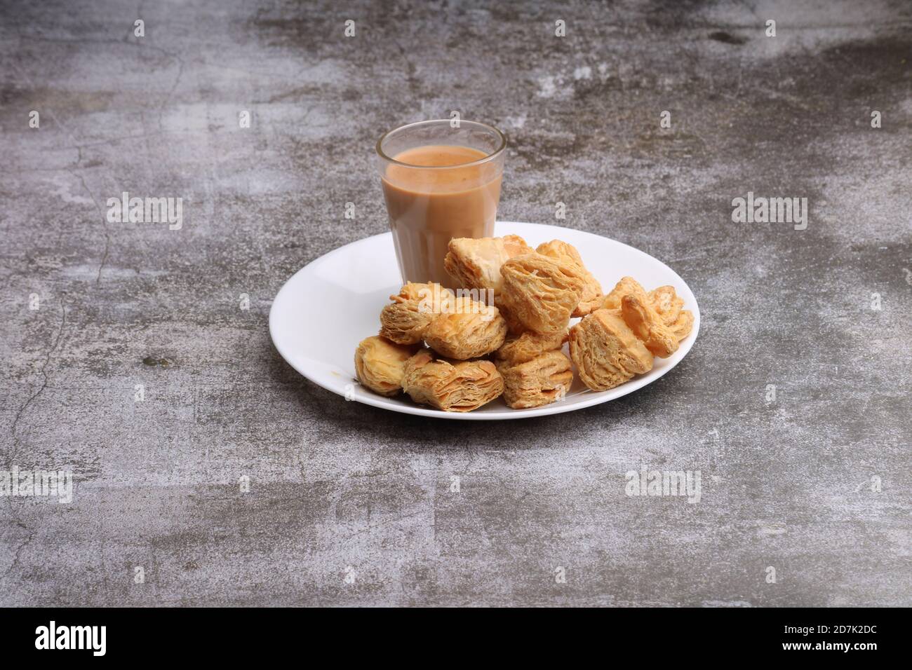 indian khari or kharee or salty Puff Pastry Snacks, served with indian ...