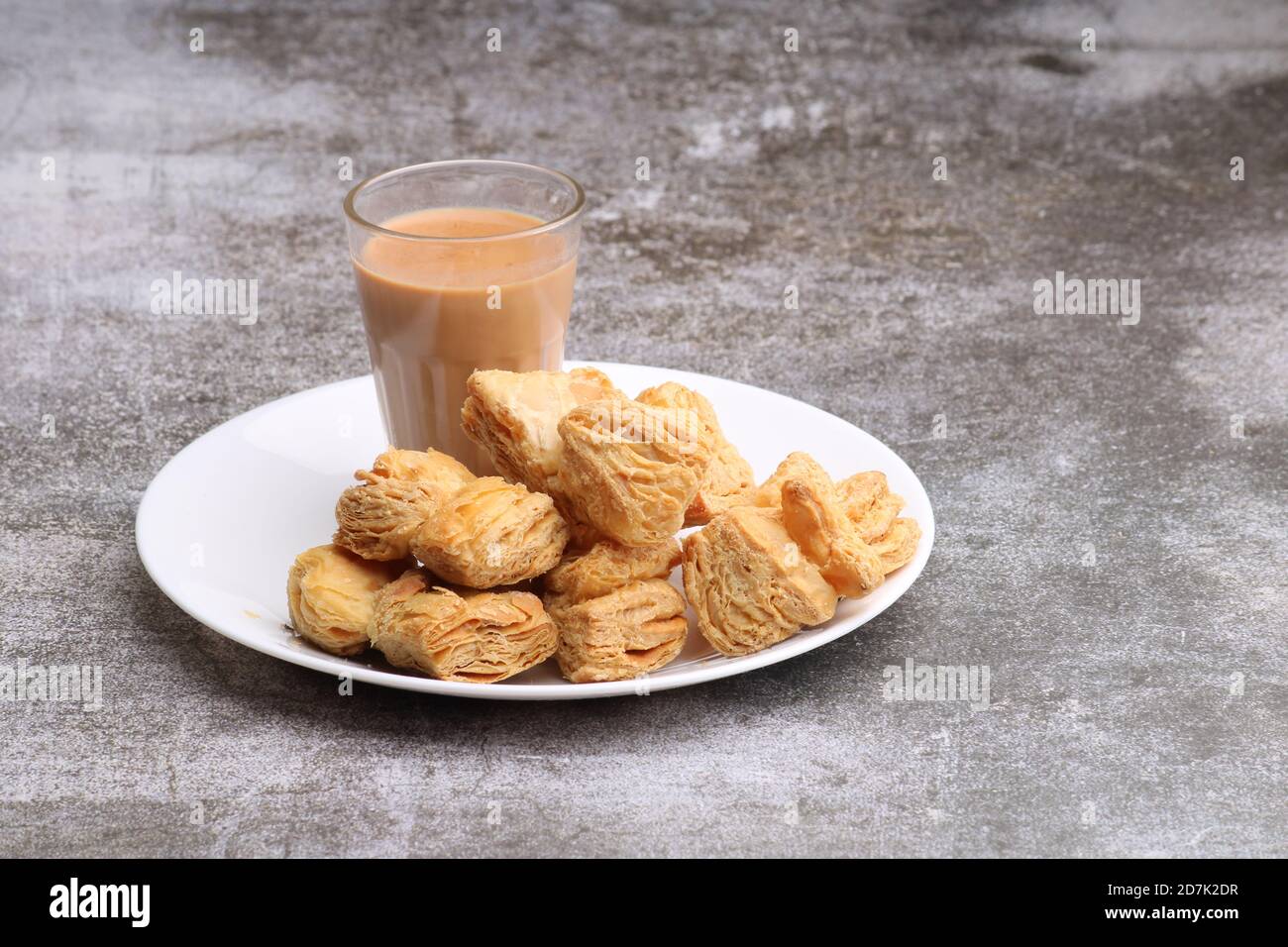 indian khari or kharee or salty Puff Pastry Snacks, served with indian ...