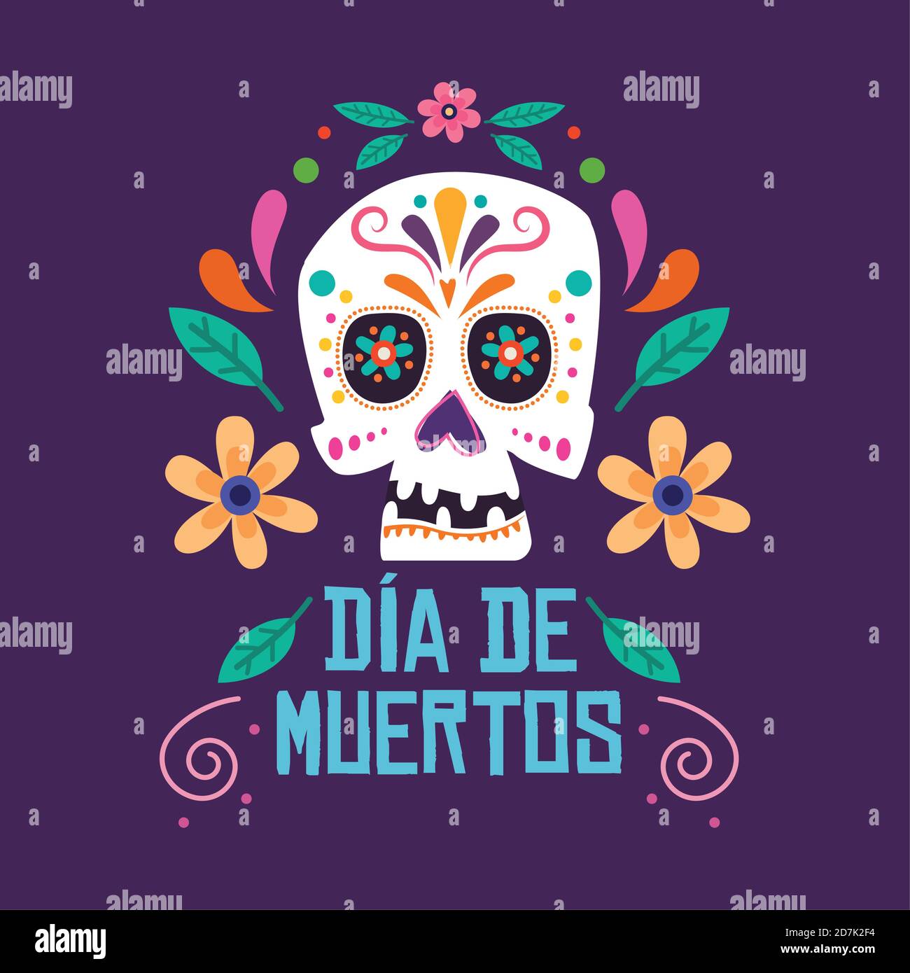 Dia de los muertos poster. Day of the Dead - Vector Stock Vector Image ...