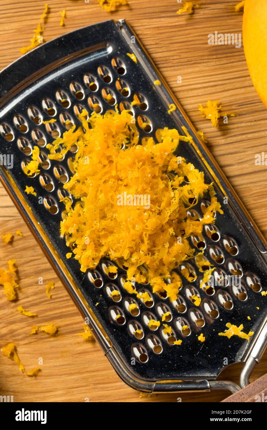 Raw Organic Orange Zest Ready to Cook With Stock Photo - Alamy