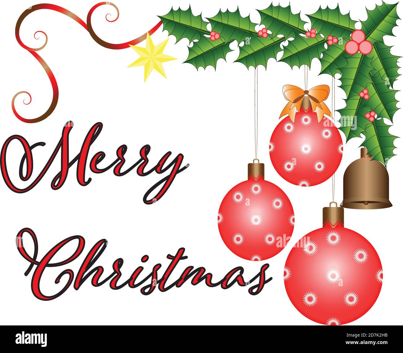 Merry Christmas Vector Stock Vector Image & Art - Alamy