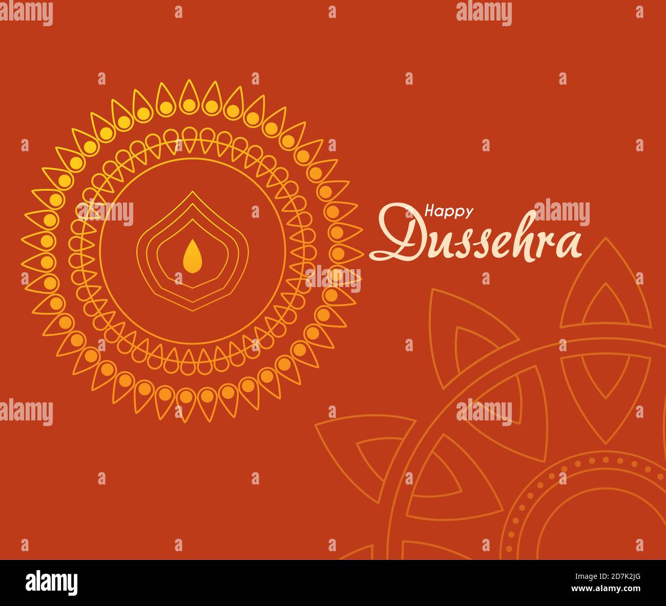 gold mandala ornament on red background design, Happy dussehra lord ram ...