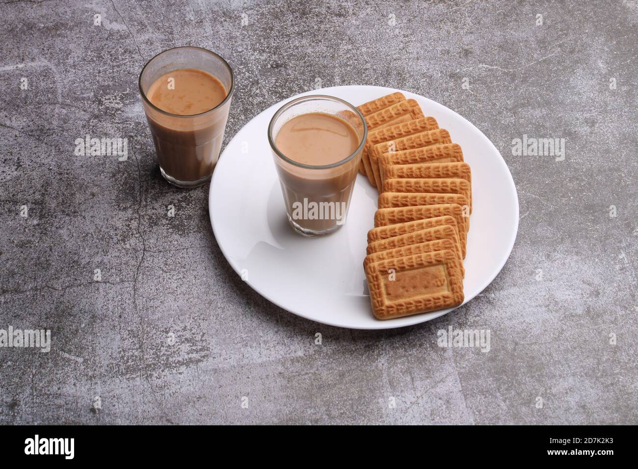 Cutting Chai, Traditional Desi Roadside tea of india with biscuits ...