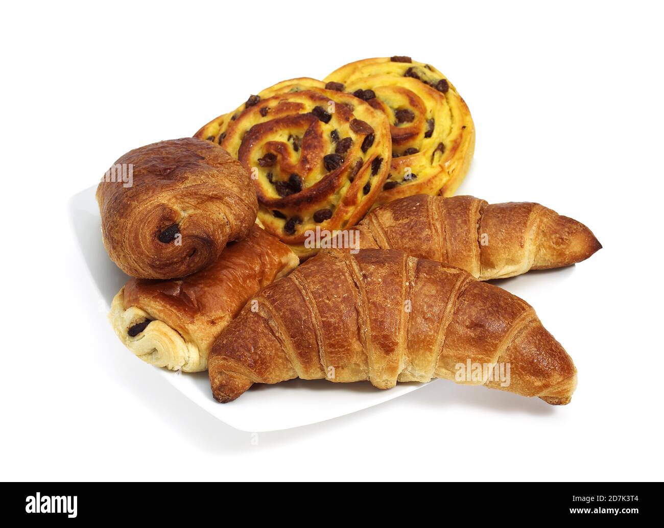 FRENCH SWEET BREADS : CROISSANTS, PAIN AU CHOCOLAT, PAIN AU RAISIN Stock Photo - Alamy